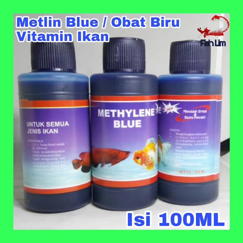 Jual OBAT AIR BIRU METHYLENE BLUE METLIN 100ML Indonesia|Shopee Indonesia