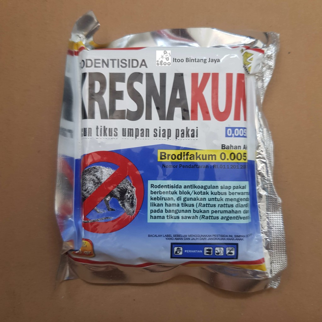 Jual Rodentisida Racun Tikus Umpan Siap Pakai Kresnakum 0,005 BB 100 g ...
