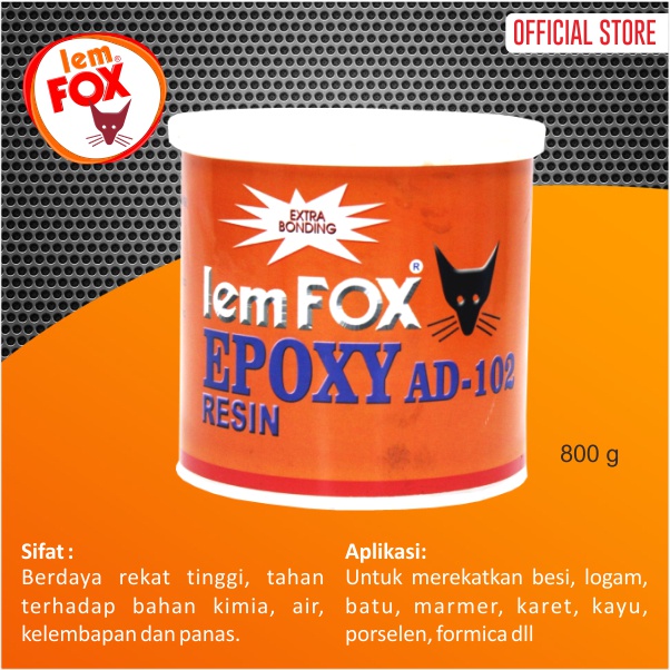 Jual Lem Fox Epoxy Resin AD102 Kaleng 800 Gram | Shopee Indonesia