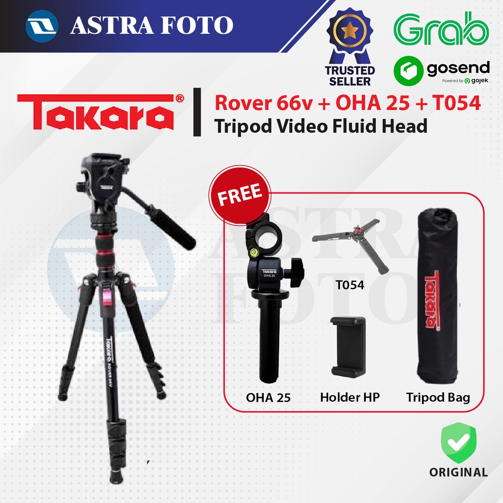 Jual Takara Rover 66v Tripod Video Fluid Head - 2 in 1 DSLR ...