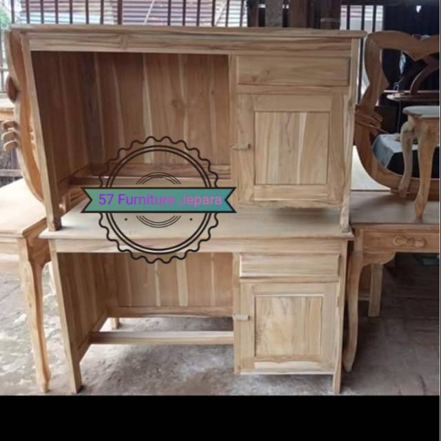 Jual Meja Sekolah laci - Meja Kantor/ Kerja kayu jati mentahan | Shopee ...