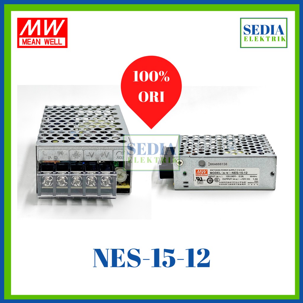 Jual POWER SUPPLY MEANWELL NES-15-12 NES 15 12 NES1512 | Shopee Indonesia