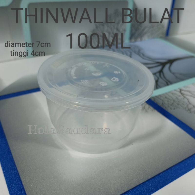 Jual THINWALL BULAT/BOWL/WADAH PUDDING 100ML ISI 25PCS Indonesia|Shopee ...