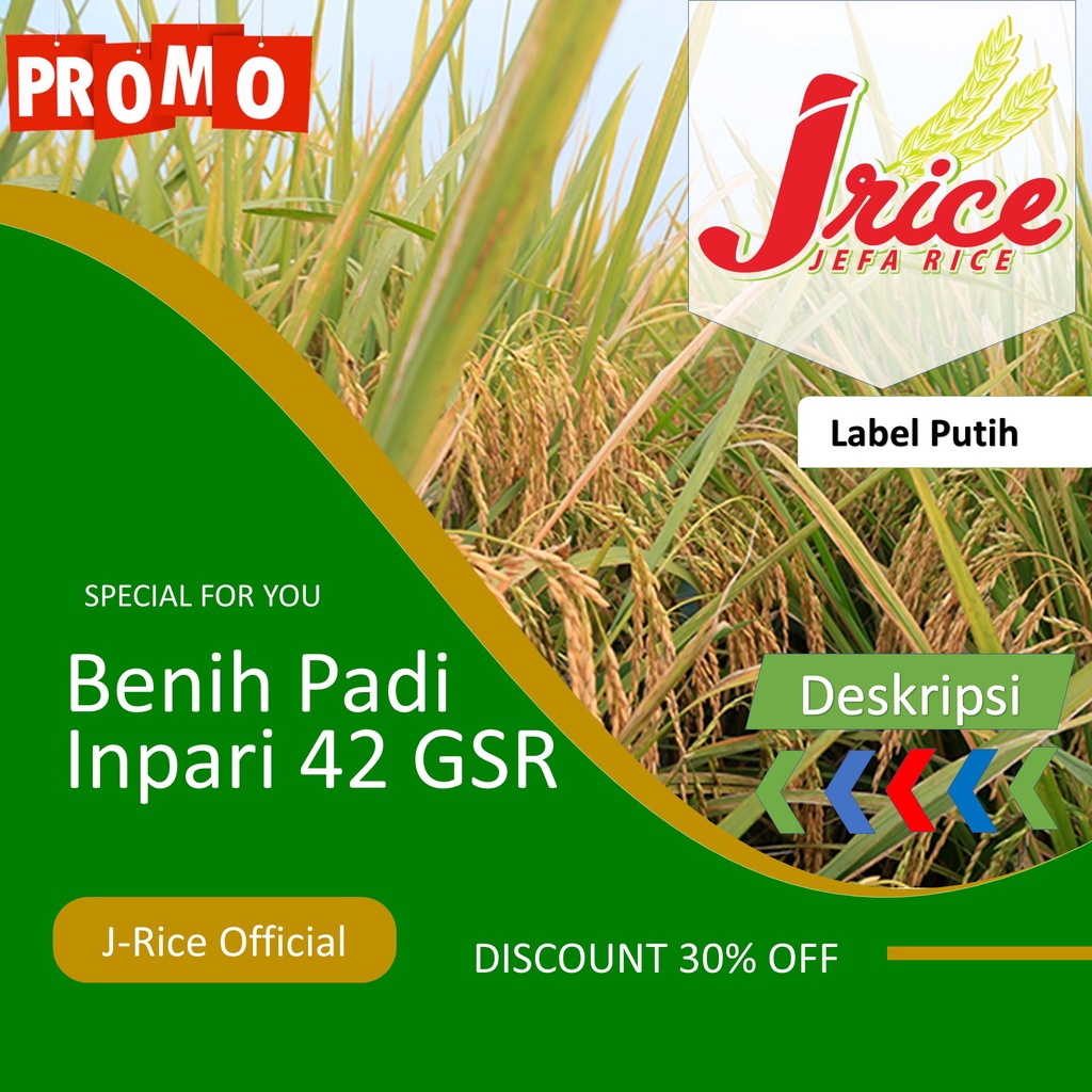 Jual BENIH PADI UNNGUL INPARI 42 LABEL PUTIH | Shopee Indonesia