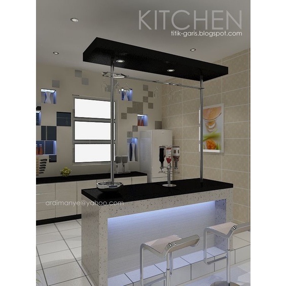 Jual Meja Bar Luxury HPL Minimalis Modern 120 cm dan 150 cm Sudah ...