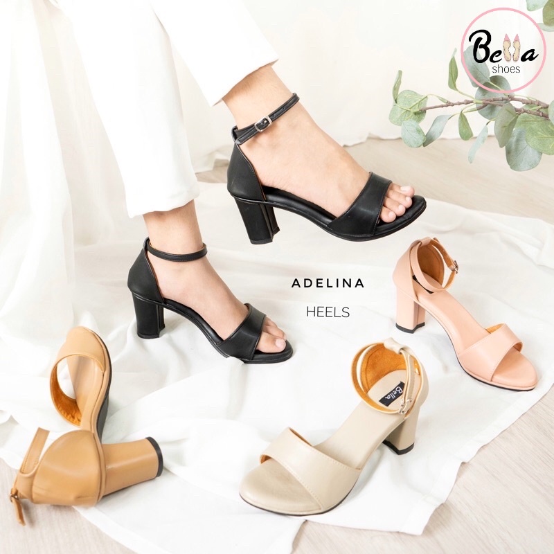 Jual BELLA ADELINA HEELS / HEELS EMPUK NYAMAN MURAH / HEELS TAPAK TAHU ...