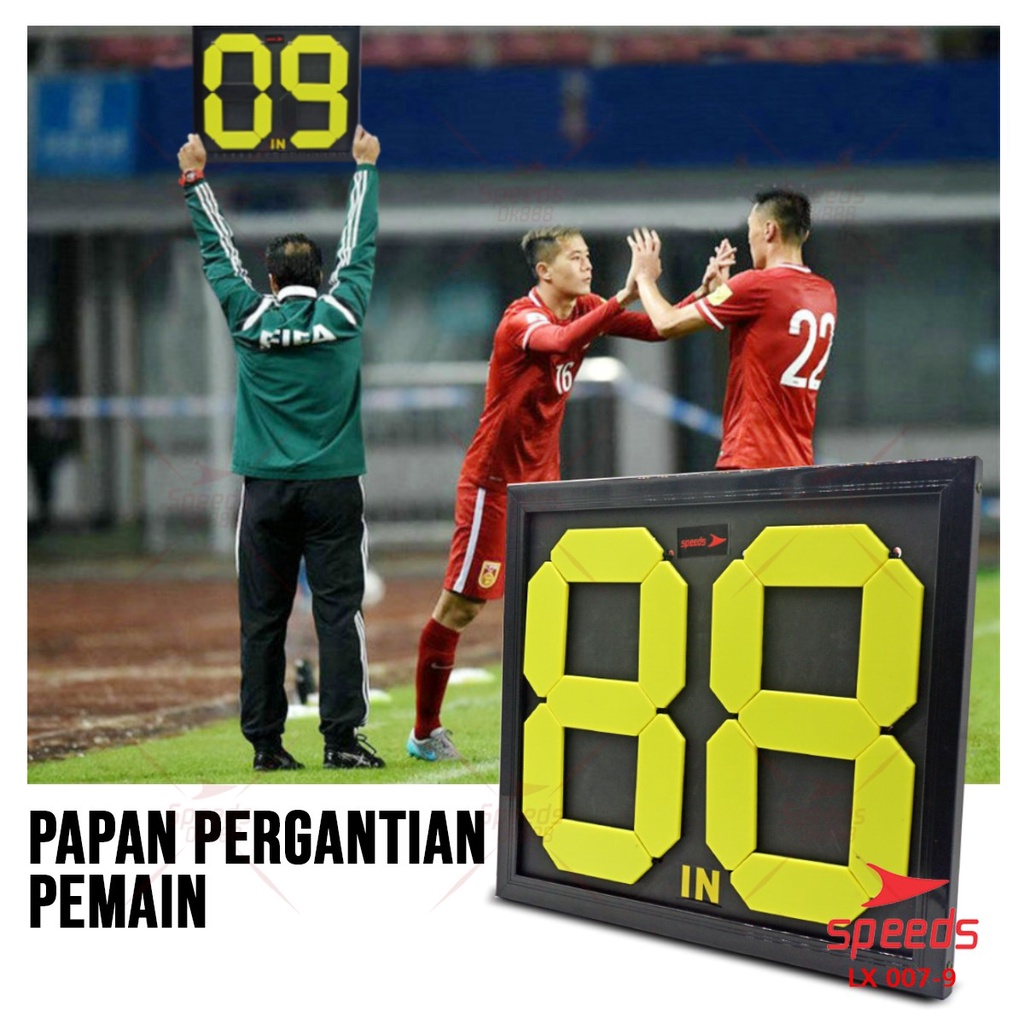 Jual SPEEDS Papan Score Pergantian pemain Sepak Bola Futsal LX 007-9 ...