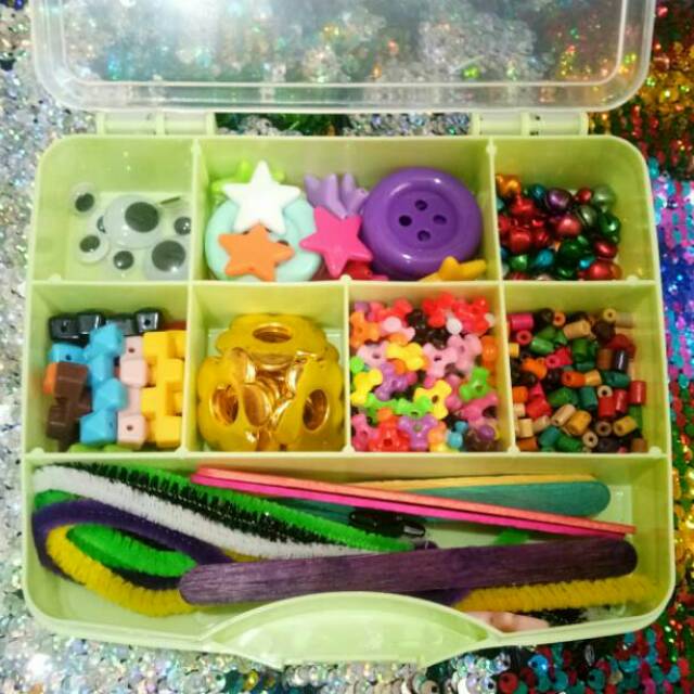 Jual Beads Set/Meronce/Lacing/Manik Manik/Motorik Halus/Kancing/Craft ...