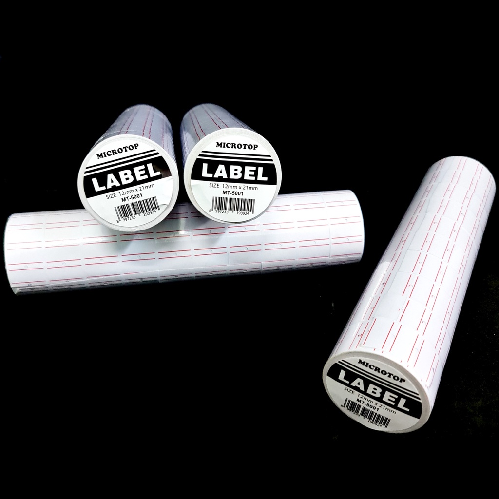 Jual GG Label Harga MICROTOP 1 baris MT-5001(10 rol) / Label Rol /Price ...