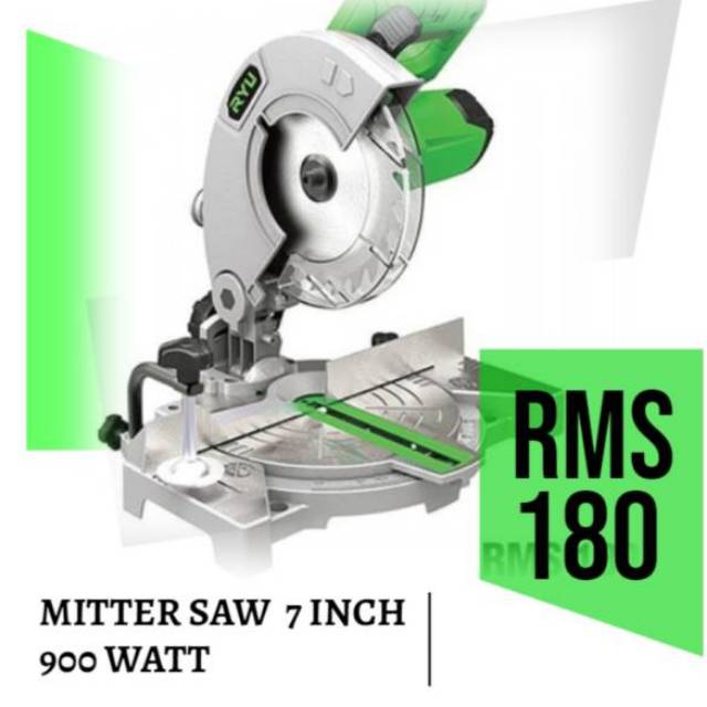 RYU RMS 180 Mesin Potong Alumunium Kayu Miter Saw 7" Miter Saw 7" inch ...
