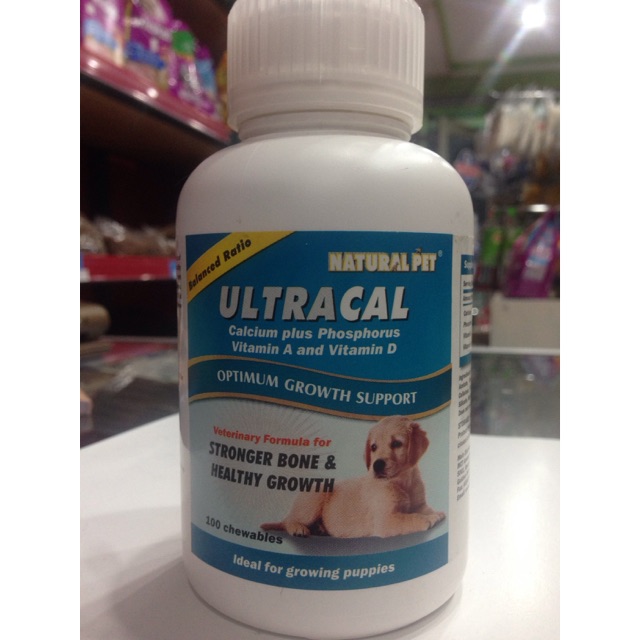 Jual KALSIUM UNTUK ANJING NATURAL PET ULTRACAL 100 tab Indonesia|Shopee ...