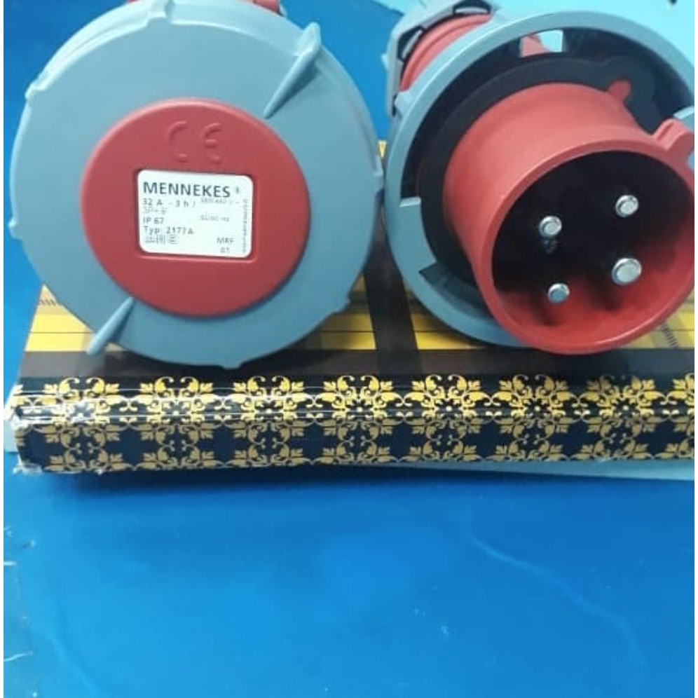 Jual Mobile mounting Socket + Plug 3P+E 4P 32A A Menekes Mennekes IP67 ...