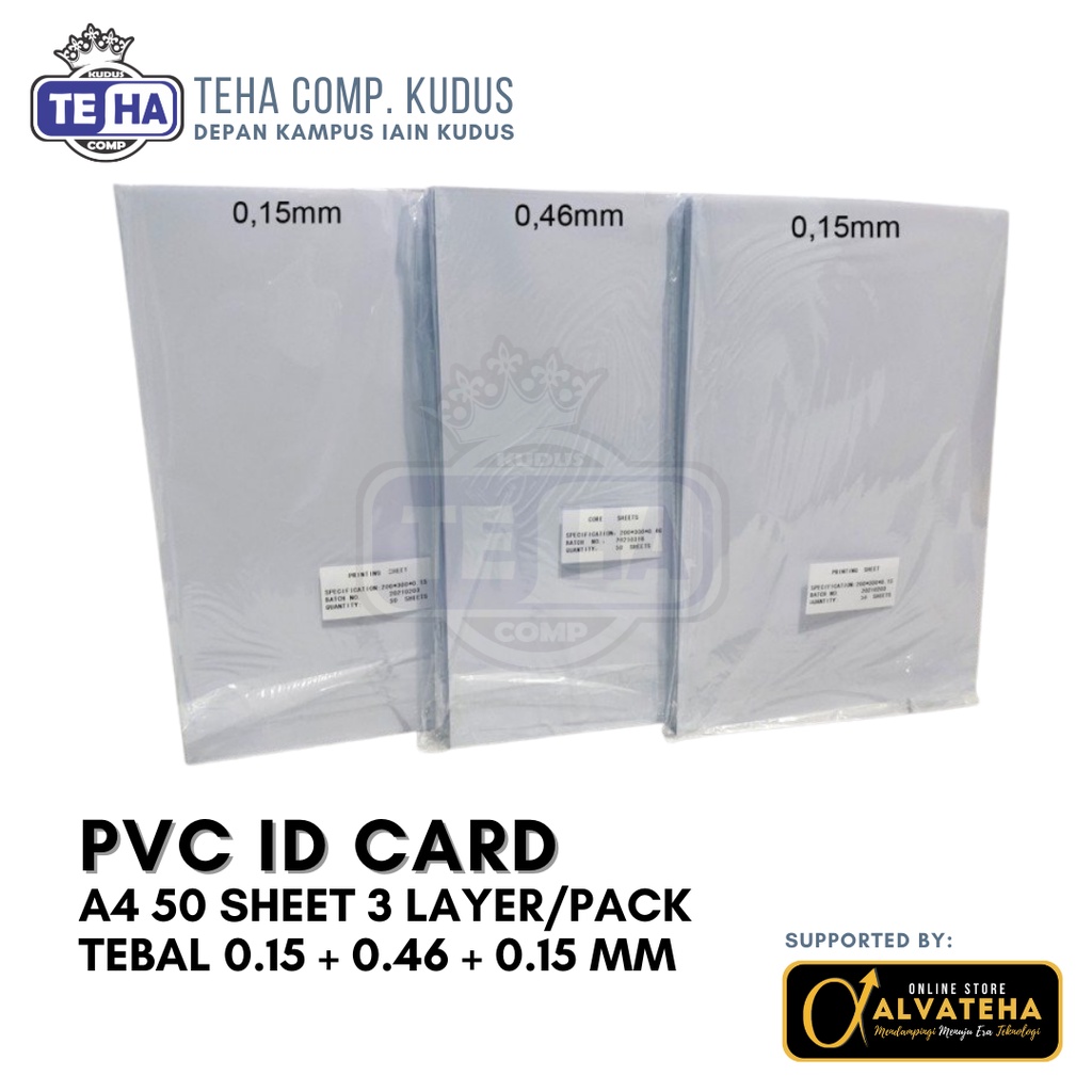 Jual Kertas PVC ID Card 50 Set Murah Berkualitas A4 PVC Indonesia ...