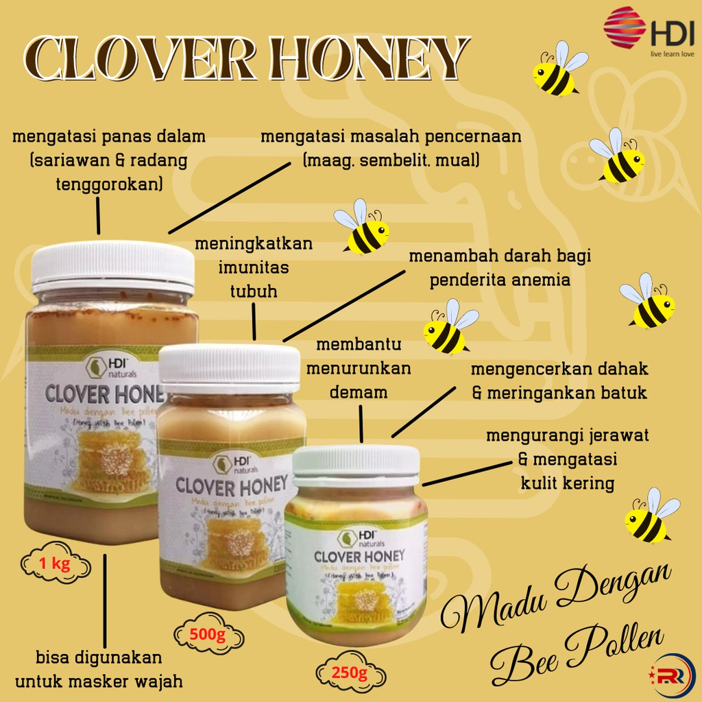 Jual Clover Honey HDI 500GR | Shopee Indonesia