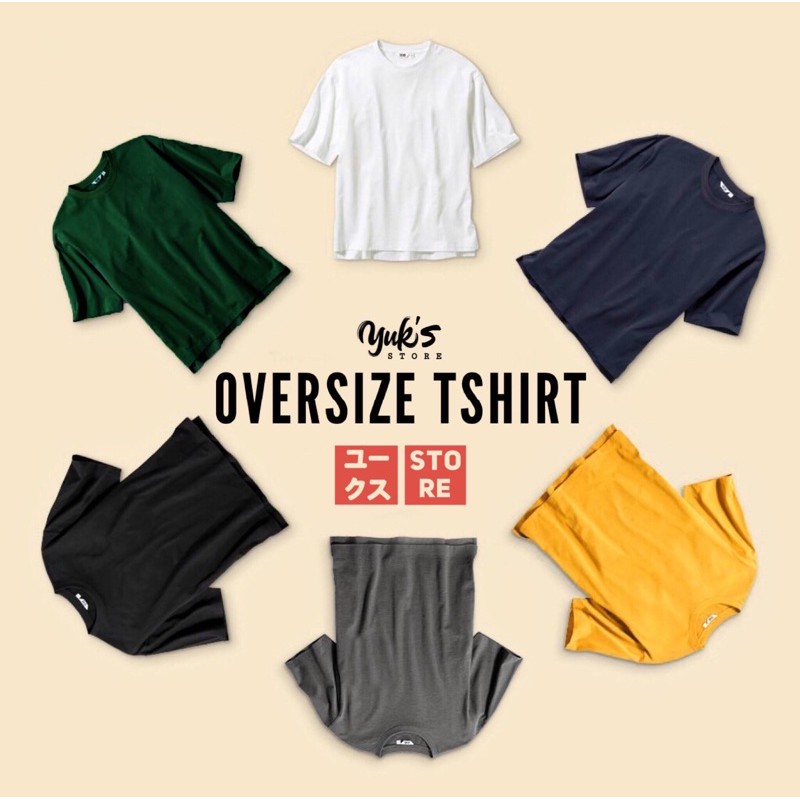 KAOS POLOS OVERSIZE PRIA & WANITA COTTON COMBED 24s BAJU BIG SIZE ...