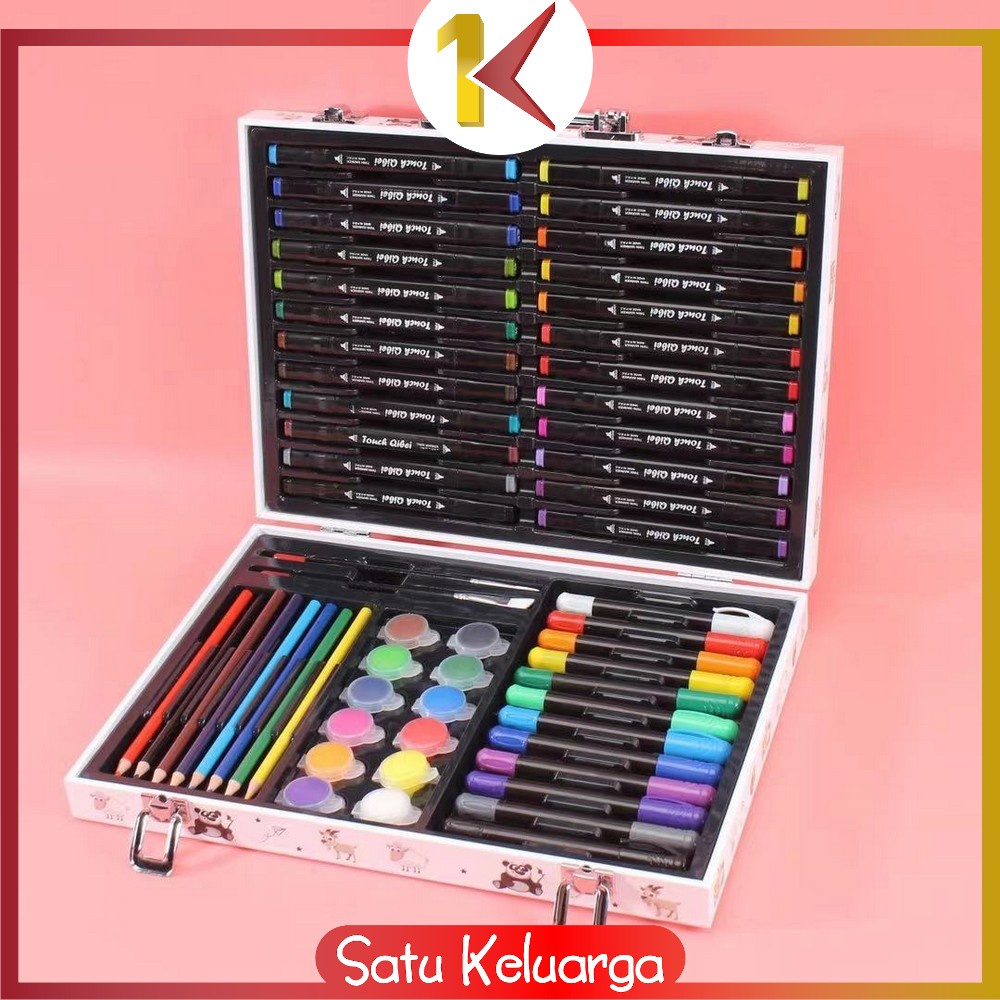 Jual SK-A20 Crayon Set Koper Alat Mewarnai Krayon Anak Lengkap / Alat ...