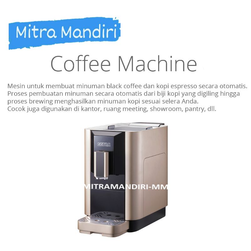 Jual Mesin Kopi Espresso/ GETRA ME-720 FULL AUTOMATIC/ Coffee Machine ...