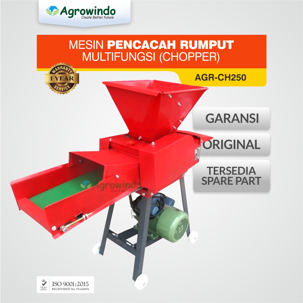 Jual Mesin Pencacah Rumput Multifungsi (Chopper) AGR-CH250 | Shopee ...