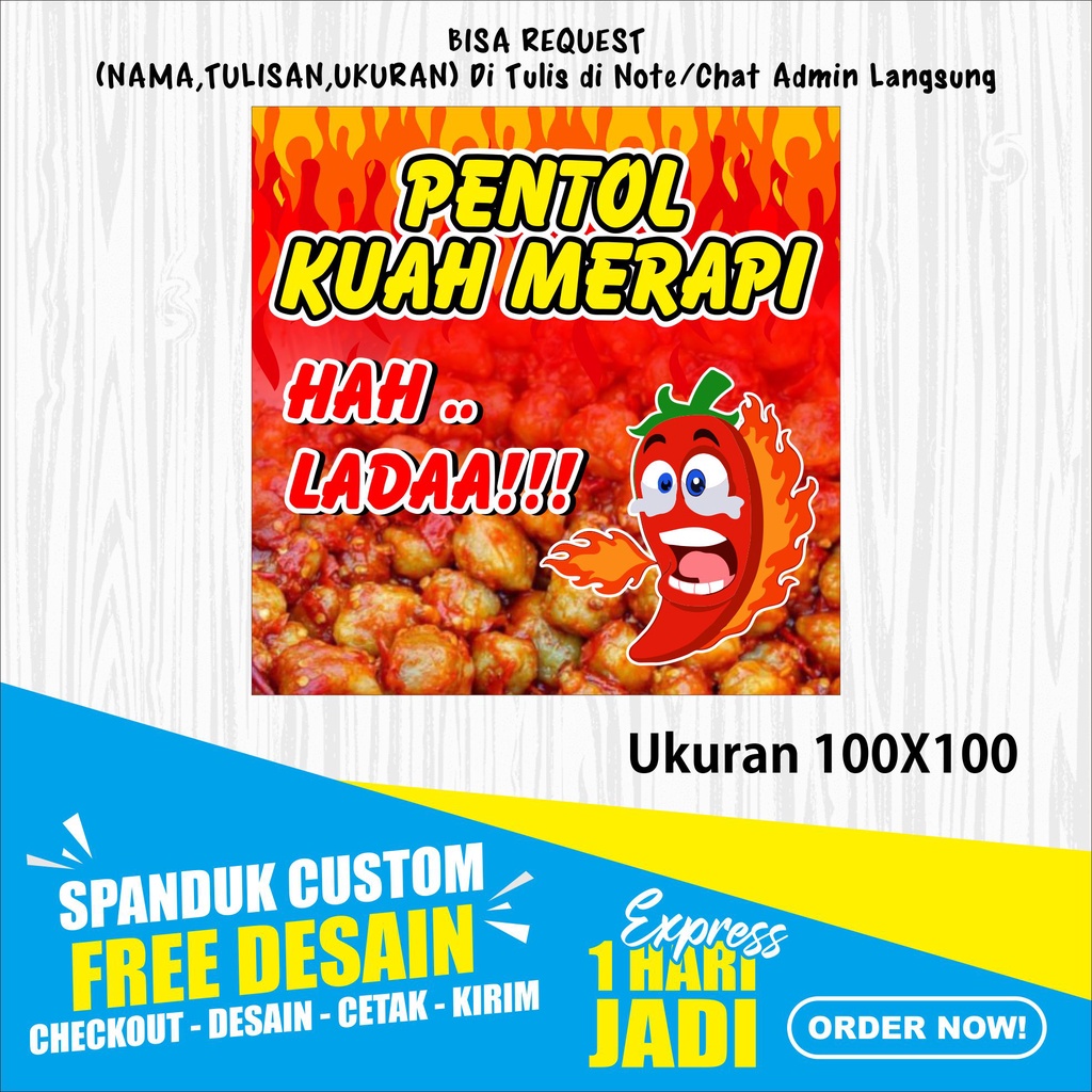 Jual SPANDUK/BANNER PENTOL SEUHAH (1HARIJADI) | Shopee Indonesia