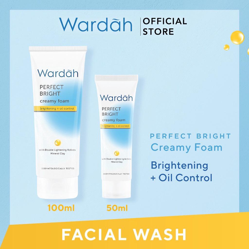 Jual Wardah Perfect Bright Creamy Foam Brightening + Oil Control 50ml ...