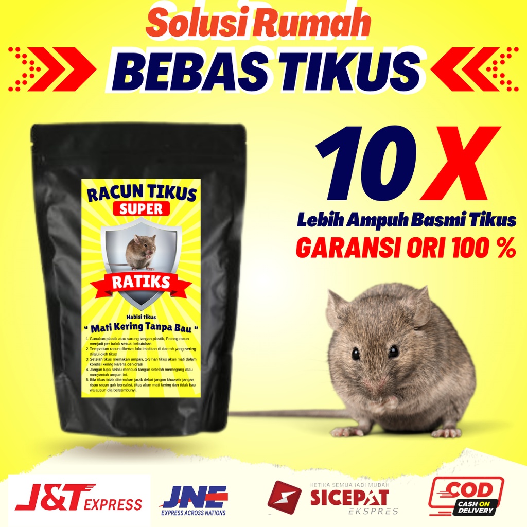 Jual Racun Pembasmi Tikus Mati Kering Tidak Bau Obat Pengusir Tikus ...