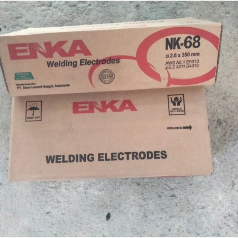 Jual KAWAT LAS ENKA 68 NK 68 2,6MM HARGA 5 KG / 1 PAK | Shopee Indonesia