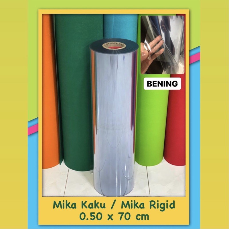 Jual Mika Tebal 0.50 mm x 70 cm Mika Kaku Mika Rigid Meteran Plastik PVC Mika Keras 050 0,50 ...