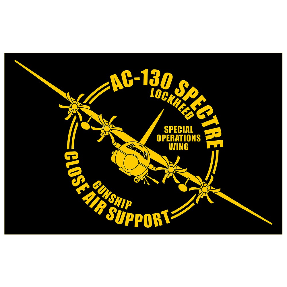 Jual AC-130 Gunship Spectre Double Lines Cutting Sticker | Shopee Indonesia