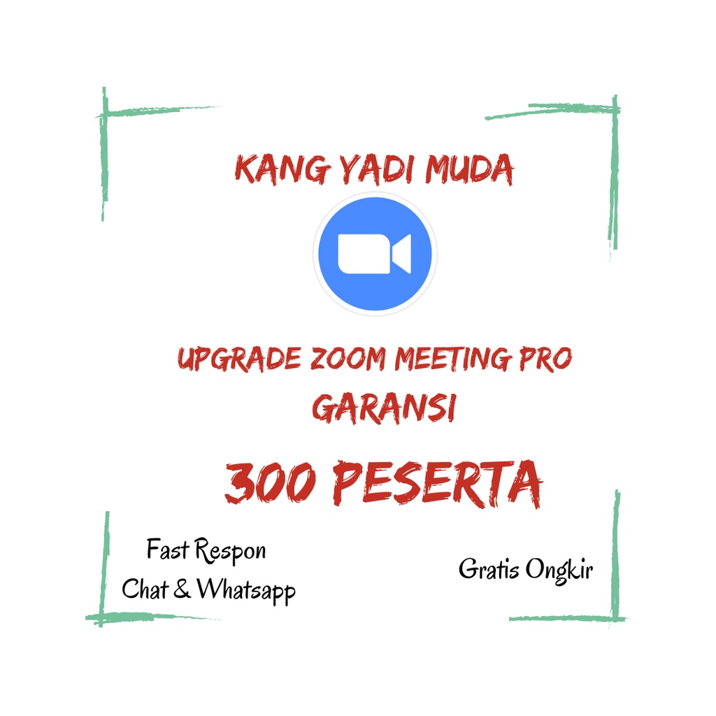 Jual Zoom Meeting Pro 300 Peserta 1 Bulan Indonesia|Shopee Indonesia