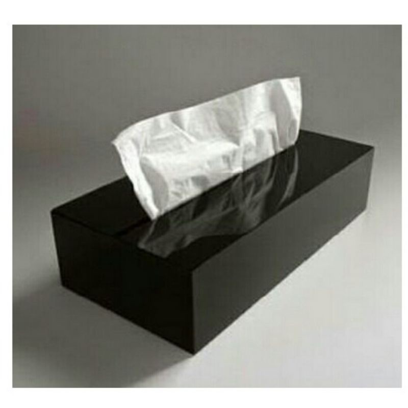 Jual tempat tissue Akrilik /kotak tissue uk 21x11x4 bahan warna hitam ...