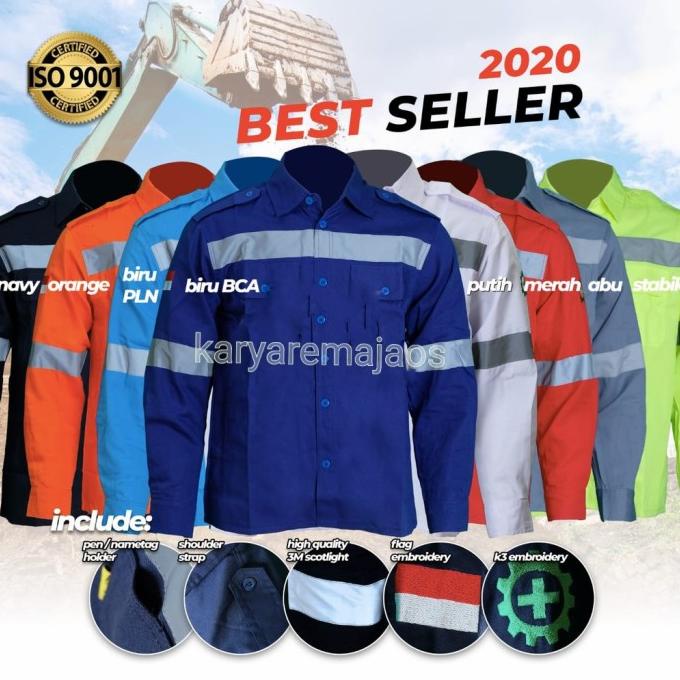 Jual %$%$%$%$] Wearpak Safety Baju Proyek Project K3 Lengan Panjang 4 ...