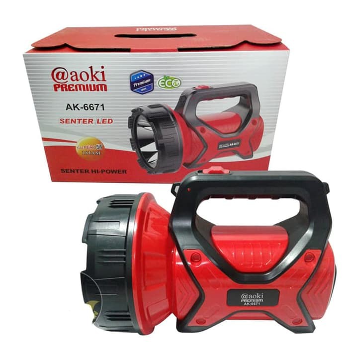 Senter Jumbo Aoki AK-6671 (15W) Senter LED Super Besar - 500 Meter ...