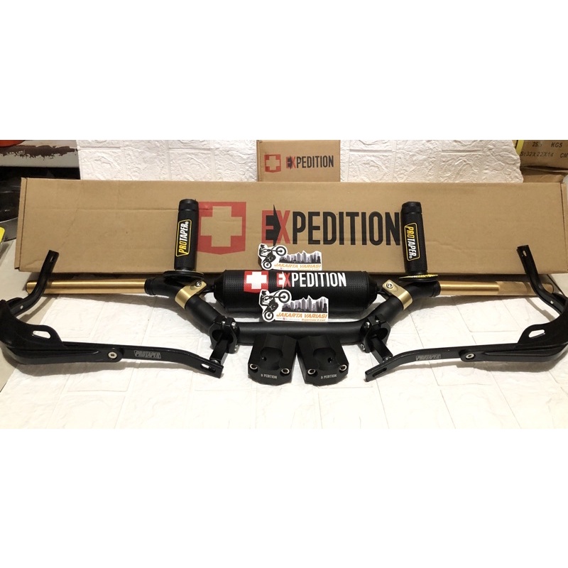 Jual stang fatbar twinwall expedition set barpad dan riser klx crf ...