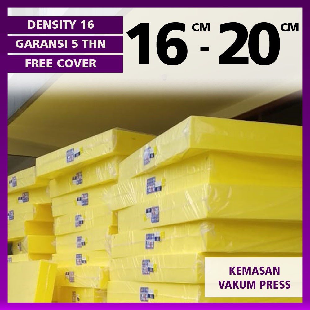 Jual [Royal Foam] Kasur Busa Vakum D16 Yellow 16-20CM Single Indonesia ...