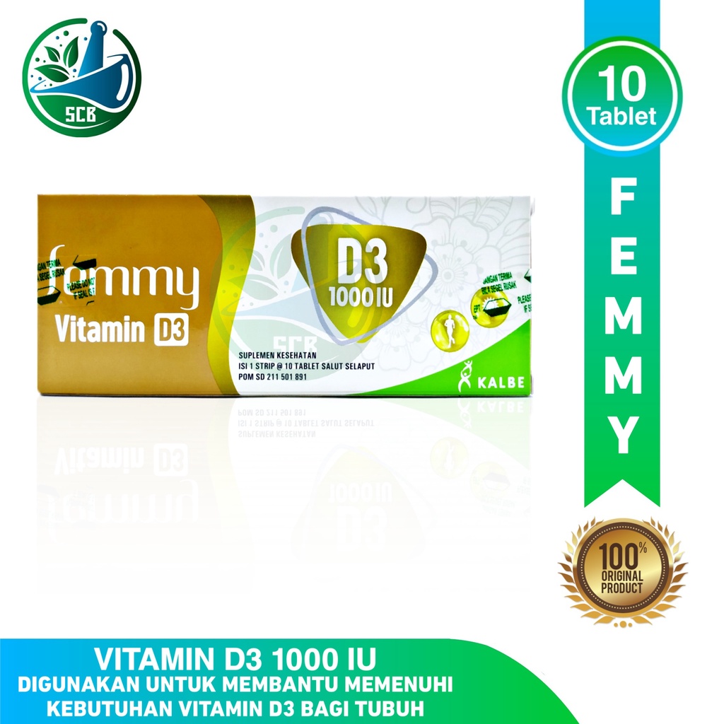 Jual Femmy Vitamin D3 1000 IU 10 Tablet | Shopee Indonesia