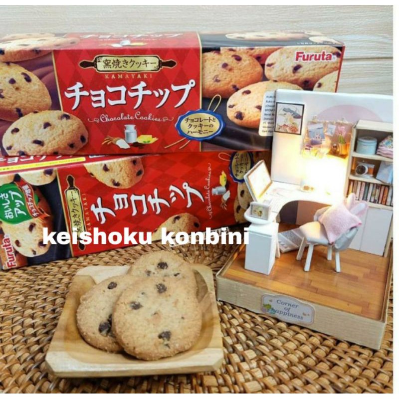 Jual Furuta chocolate chips cookies / snack jepang / biskuit jepang ...