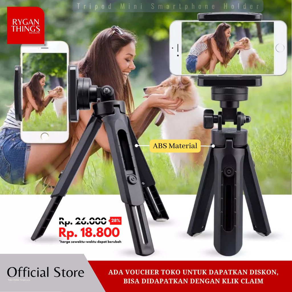 Jual Tripod Mini Smartphone Holder Clamp | Shopee Indonesia