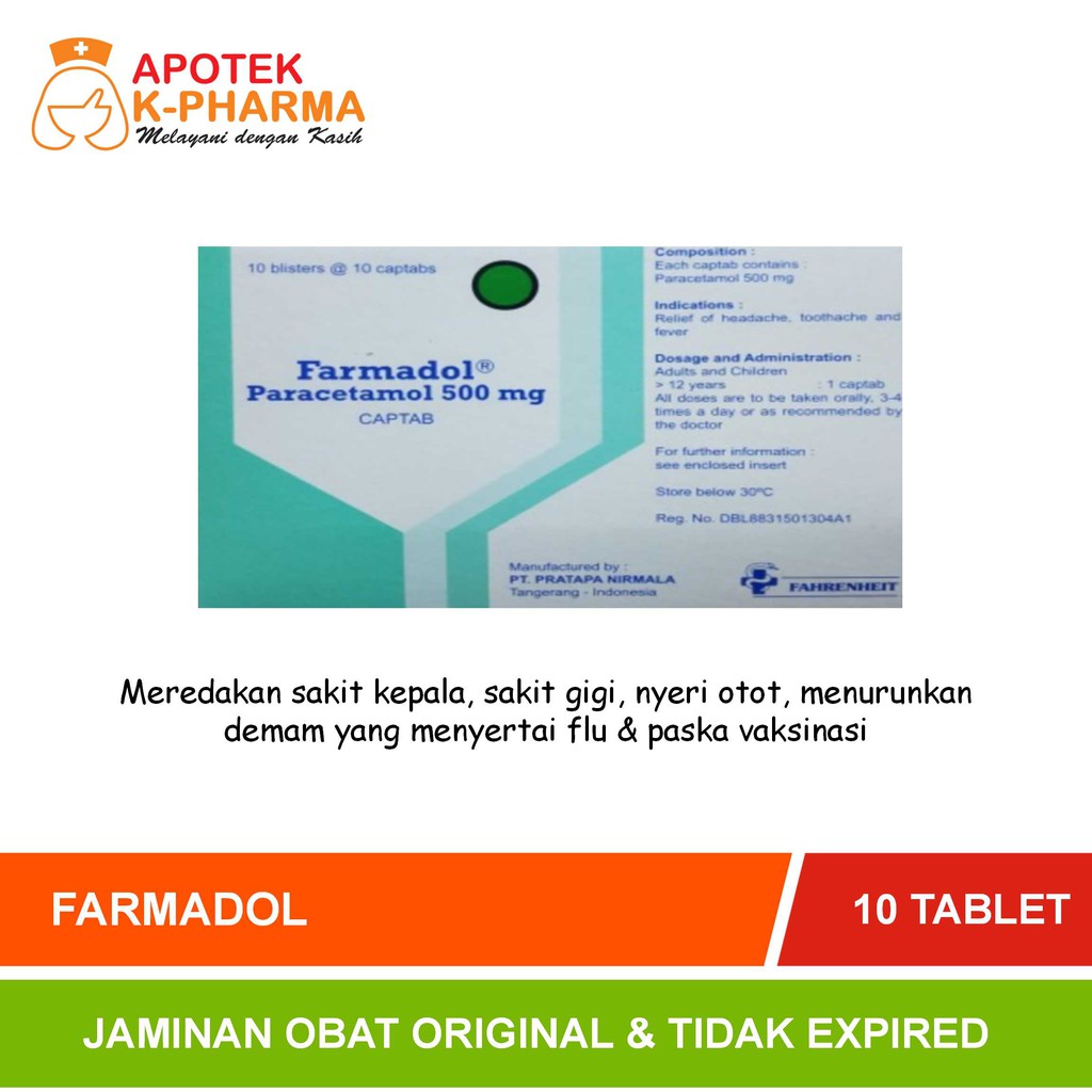 Jual Farmadol Strip Isi 10 Tablet Obat Original Pratapa | Shopee Indonesia