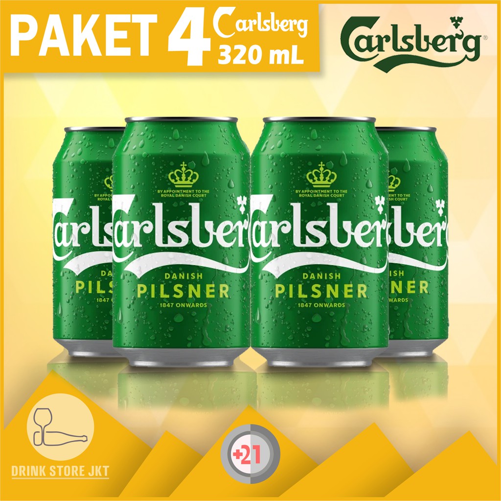 Jual Paket Hemat - Carlsberg Bir - 4 Kaleng [320 mL] | Shopee Indonesia