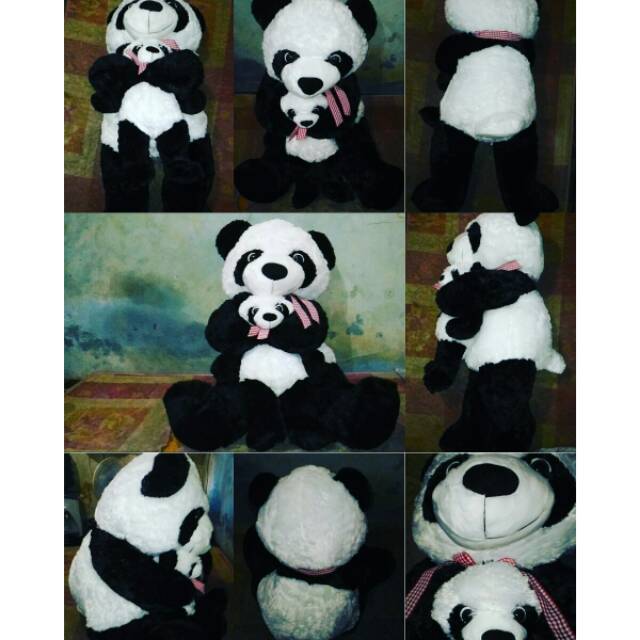 Jual Boneka karakter hewan / binatang gemuk lucu khas china si Panda +anak ukuran jumbo giant ...
