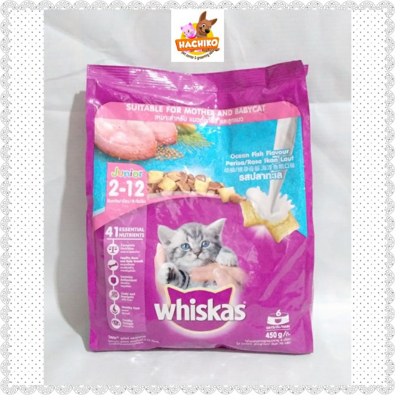 Jual Whiskas Junior Ocean Fish 450gr/Whiskas Kitten/Whiskas Dry/Cat ...