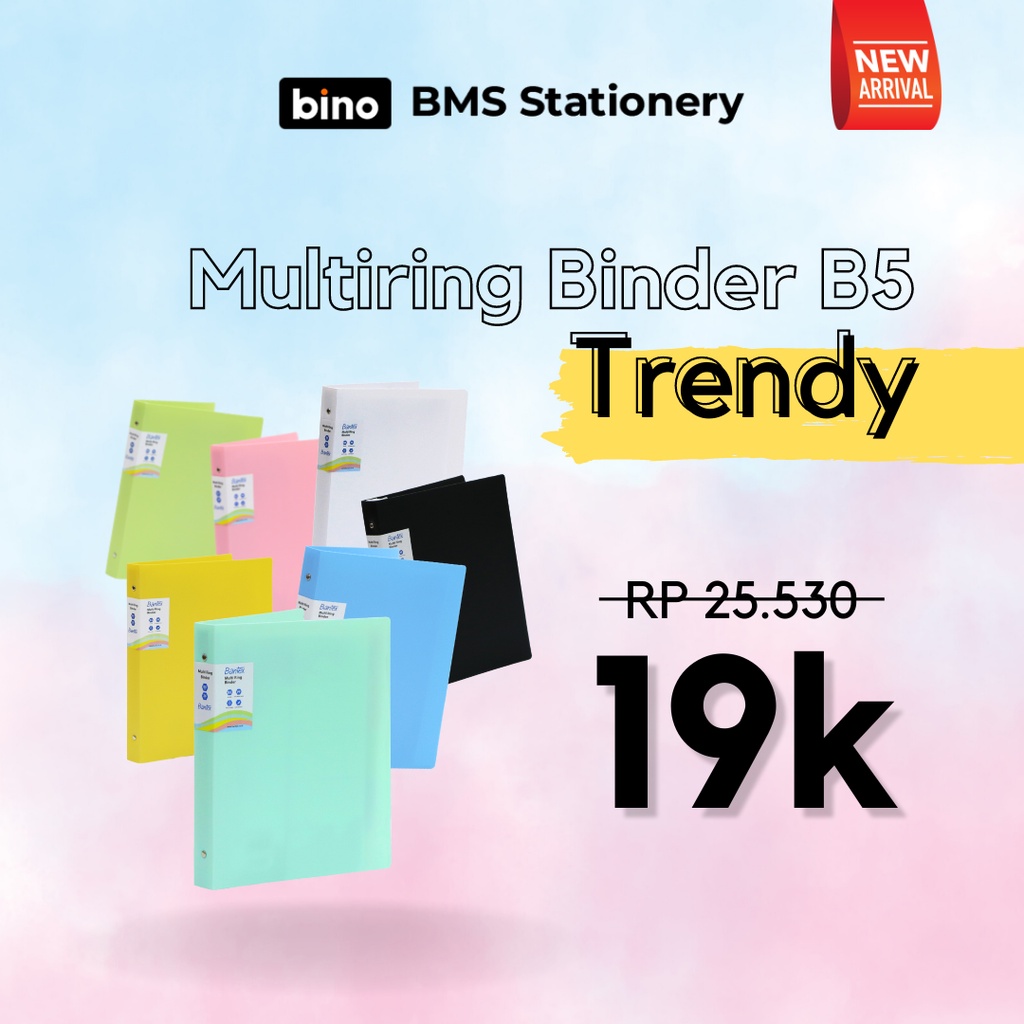 Jual [BMS Bali] Bantex Multiring Binder Trendy Warna Polos B5 26 Ring ...
