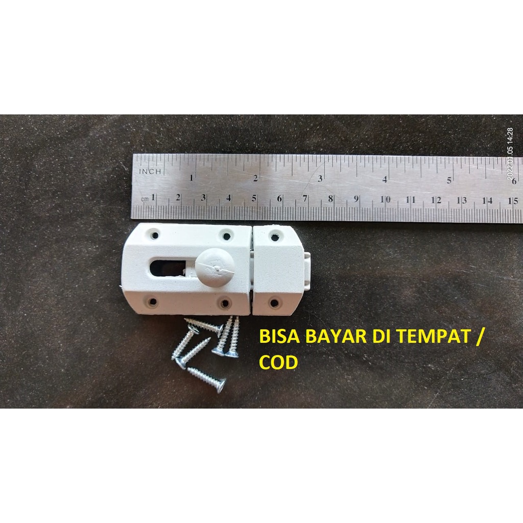 Jual GRENDEL SELOT PLASTIK PVC / GRENDEL SLOT PINTU KAMAR MANDI ...