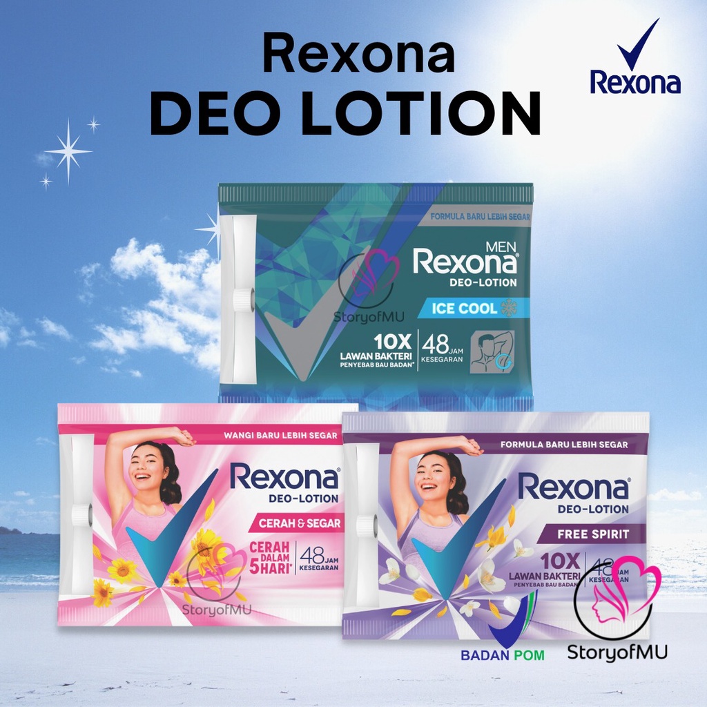 Jual REXONA Deo Lotion Deodorant Sachet - Men Ice Cool | Free Spirit | Cerah & Segar | Deodoran ...