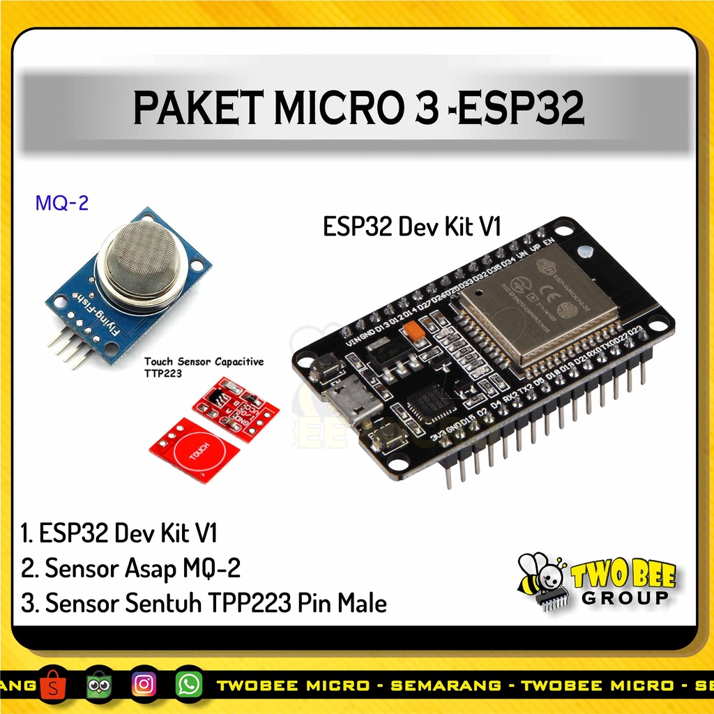 Jual Paket Belajar Micro Controller 3 (ESP32) Indonesia|Shopee Indonesia