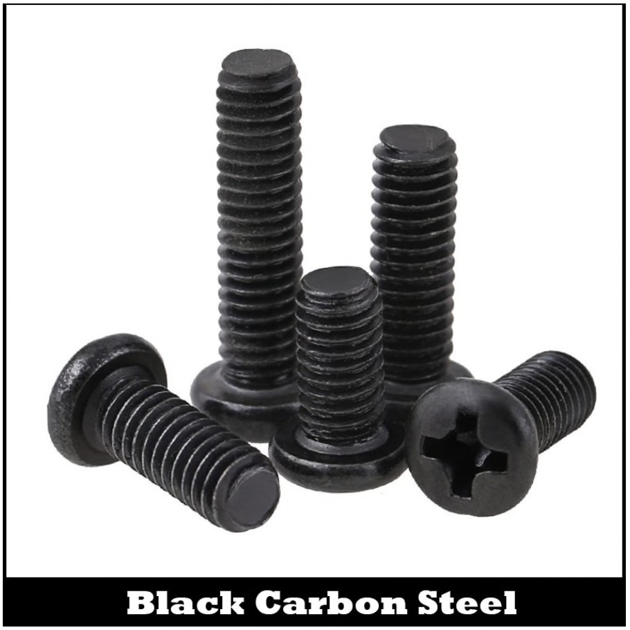 Jual Baut 3mm M3x6 M3 M3*6 Black Round besi metal Screw Round | Shopee ...
