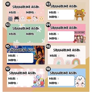 Jual STIKER LABEL NAMA BUKU MURAH ISI 20Pcs | Shopee Indonesia