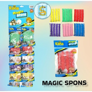 Jual SPONS CUCI PIRING WARNA WARNI SPON MAGIC SPONGE KONA KEMASAN ...