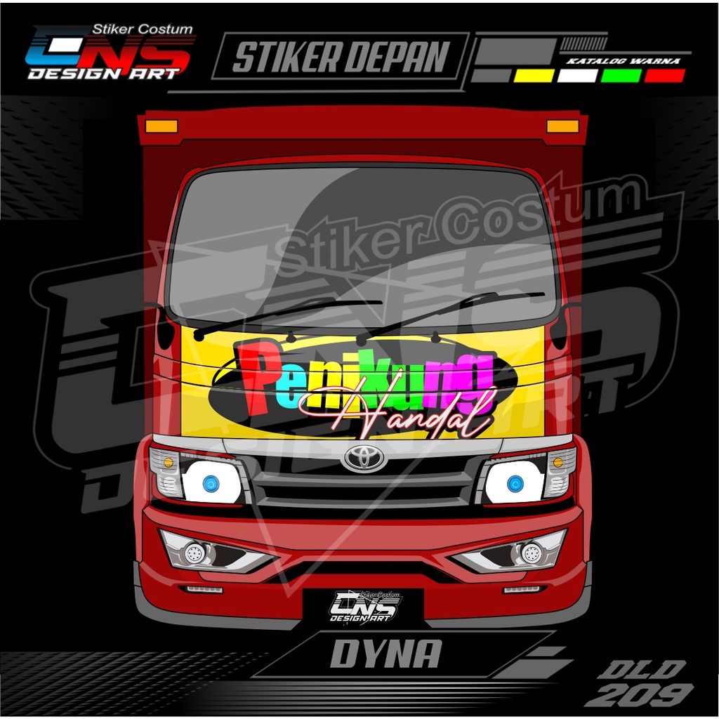 Jual Stiker Kabin Depan TRUK DYNA Custom Bisa Request Sticker Cewek ...