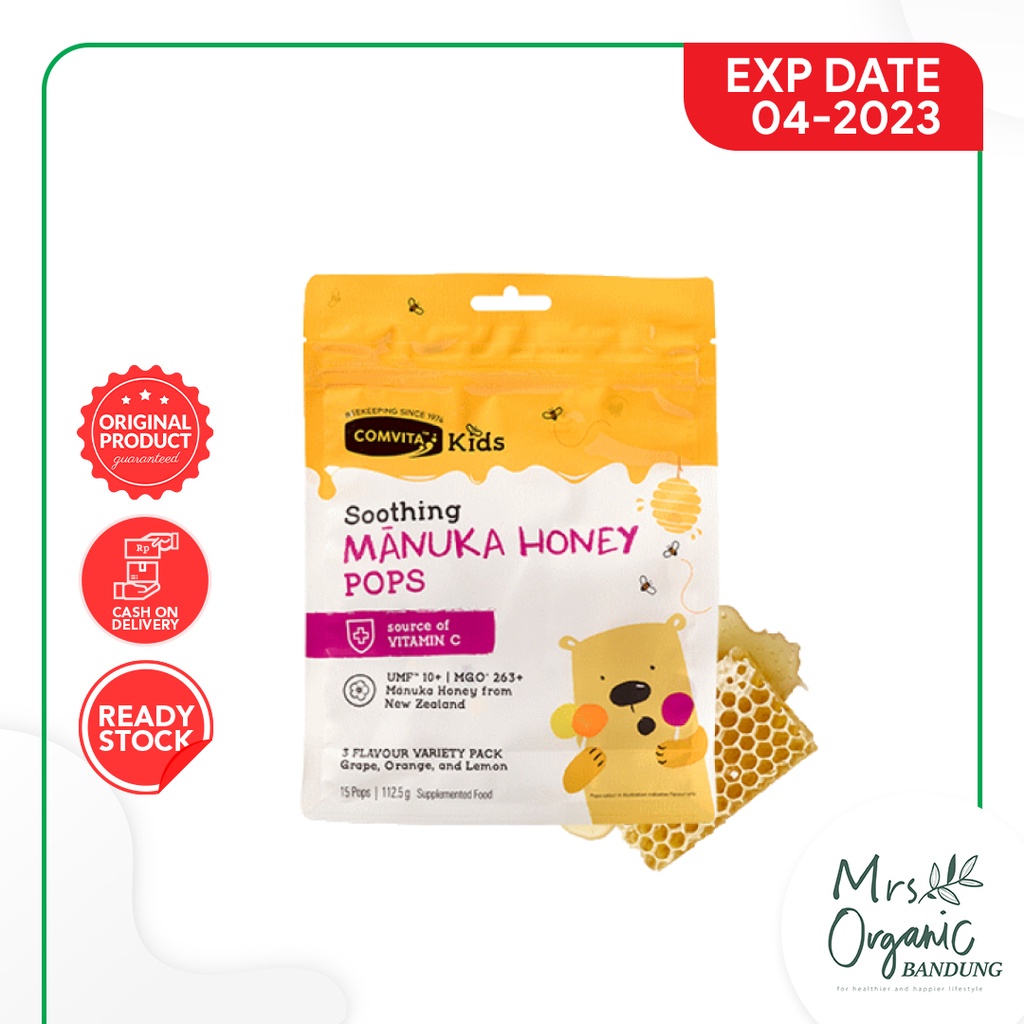 Jual Permen Madu Comvita Kids Soothing Pops with UMF 10+ Manuka Honey ...